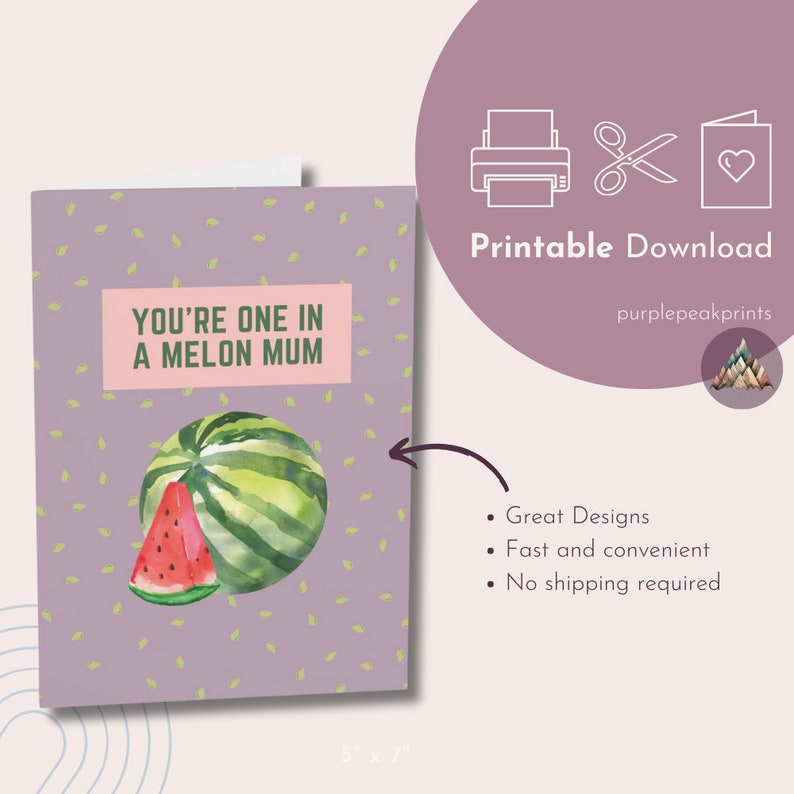 PRINTABLE Card for Mum, Instant Download Greeting Card Mothers Day ...