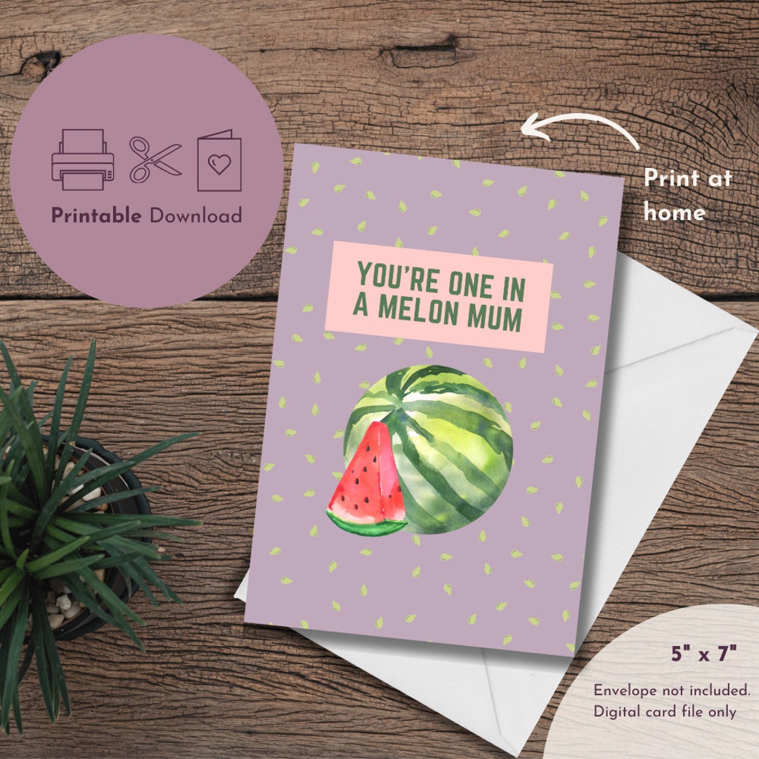 PRINTABLE Card for Mum, Instant Download Greeting Card Mothers Day ...