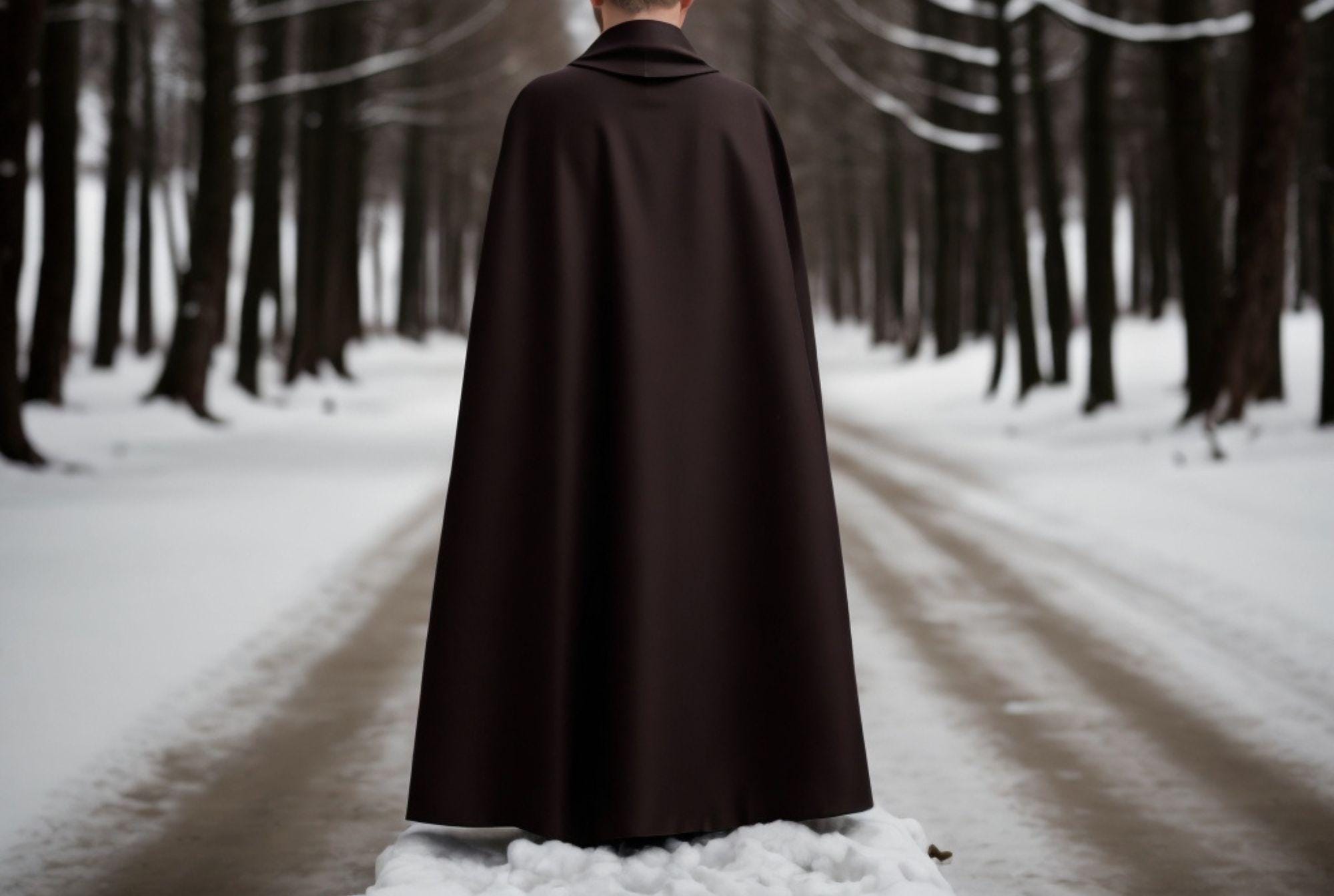 Medieval Collared Cloak for Men | Gothic Men Cape | Renaissance Long ...