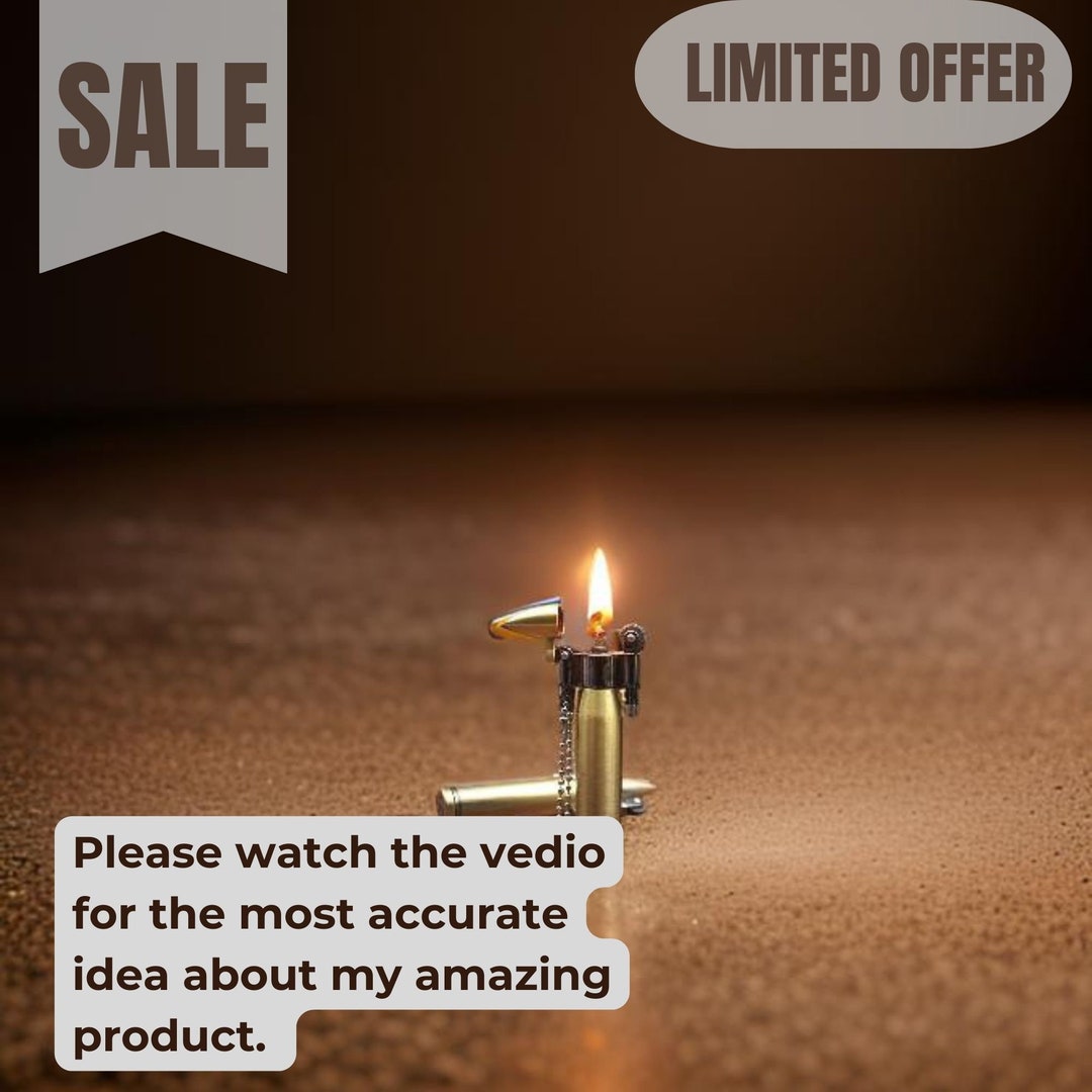 Vintage Bullet Keychain Lighter Refillable Torch Lighter for Candles ...