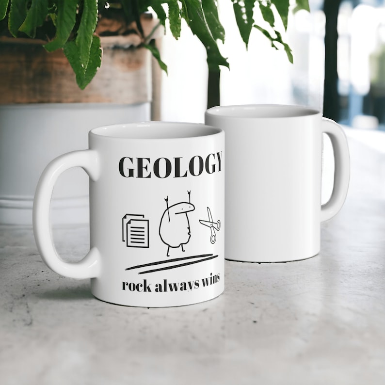 Funny Geology Cup Rock Paper Scissors Mug Rock Geology Coffee Mug ...