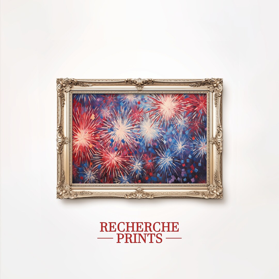 Patriotic 4th of July Fireworks Wall Decor, 4th of July Wall Art ...