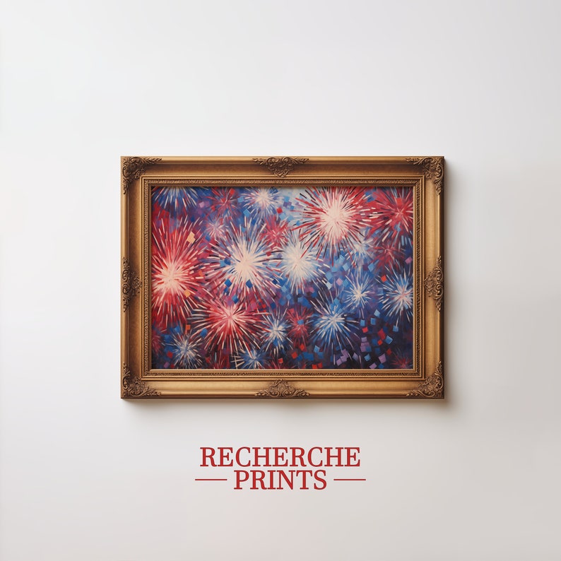 Patriotic 4th of July Fireworks Wall Decor, 4th of July Wall Art ...