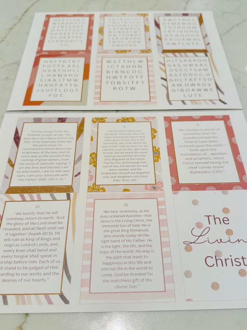 The Living Christ Memorization Cards - Instant Download/printable - Etsy