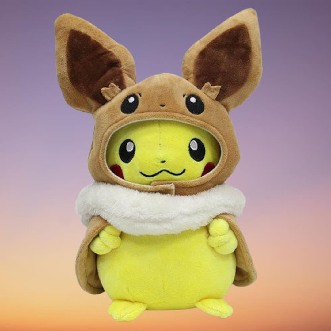 Pikachu X Eevee Collab Medium Size Pokemon Plush 9 Inch - Etsy