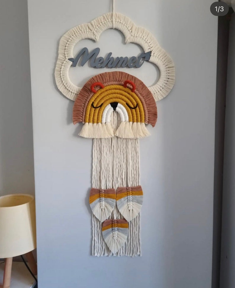 Personalized Macrame, Hospital Baby Door Hanger, Pillow, Nursery Decor ...
