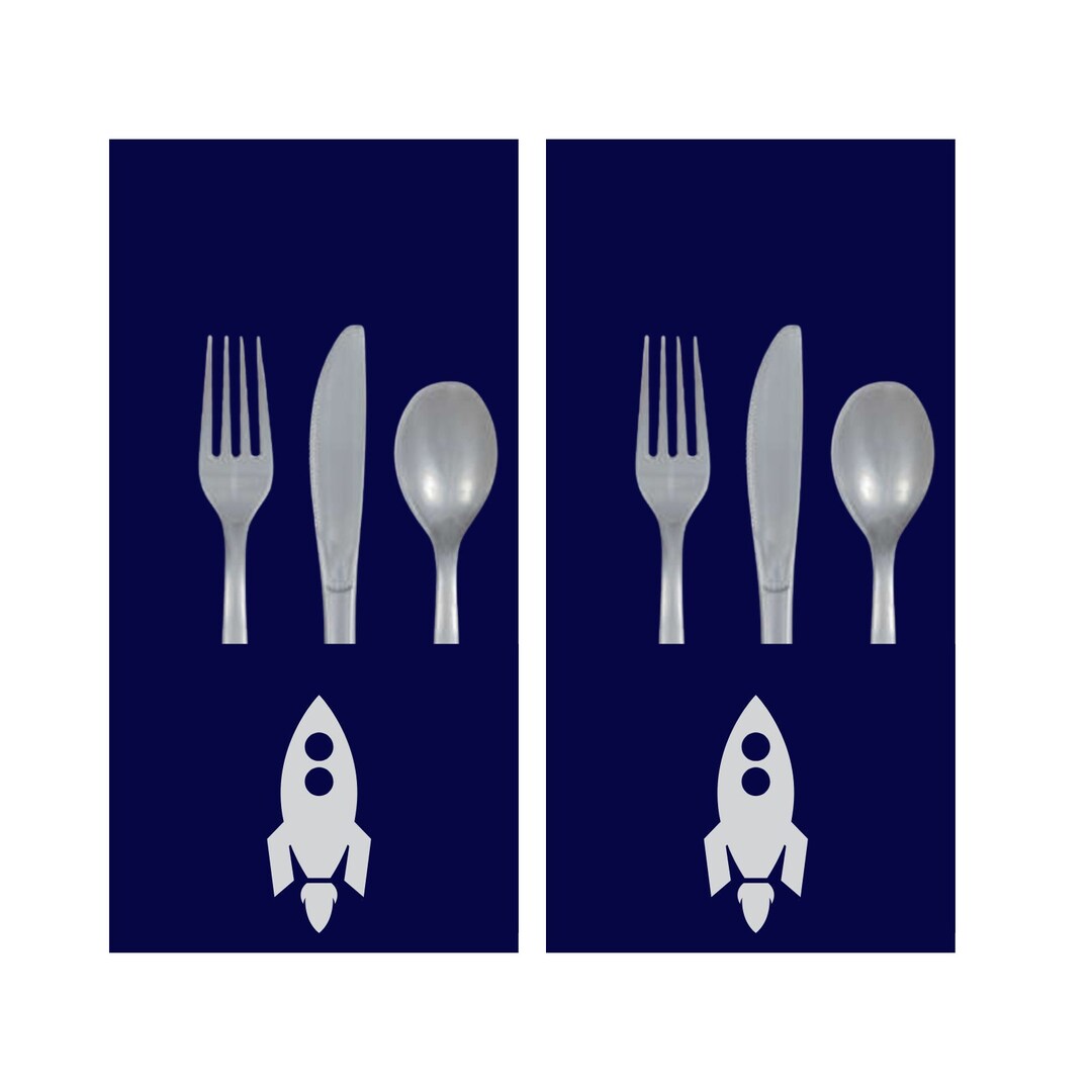 6 Packs of Pre-wrapped Utensils-space Birthday-space Party-out of This ...