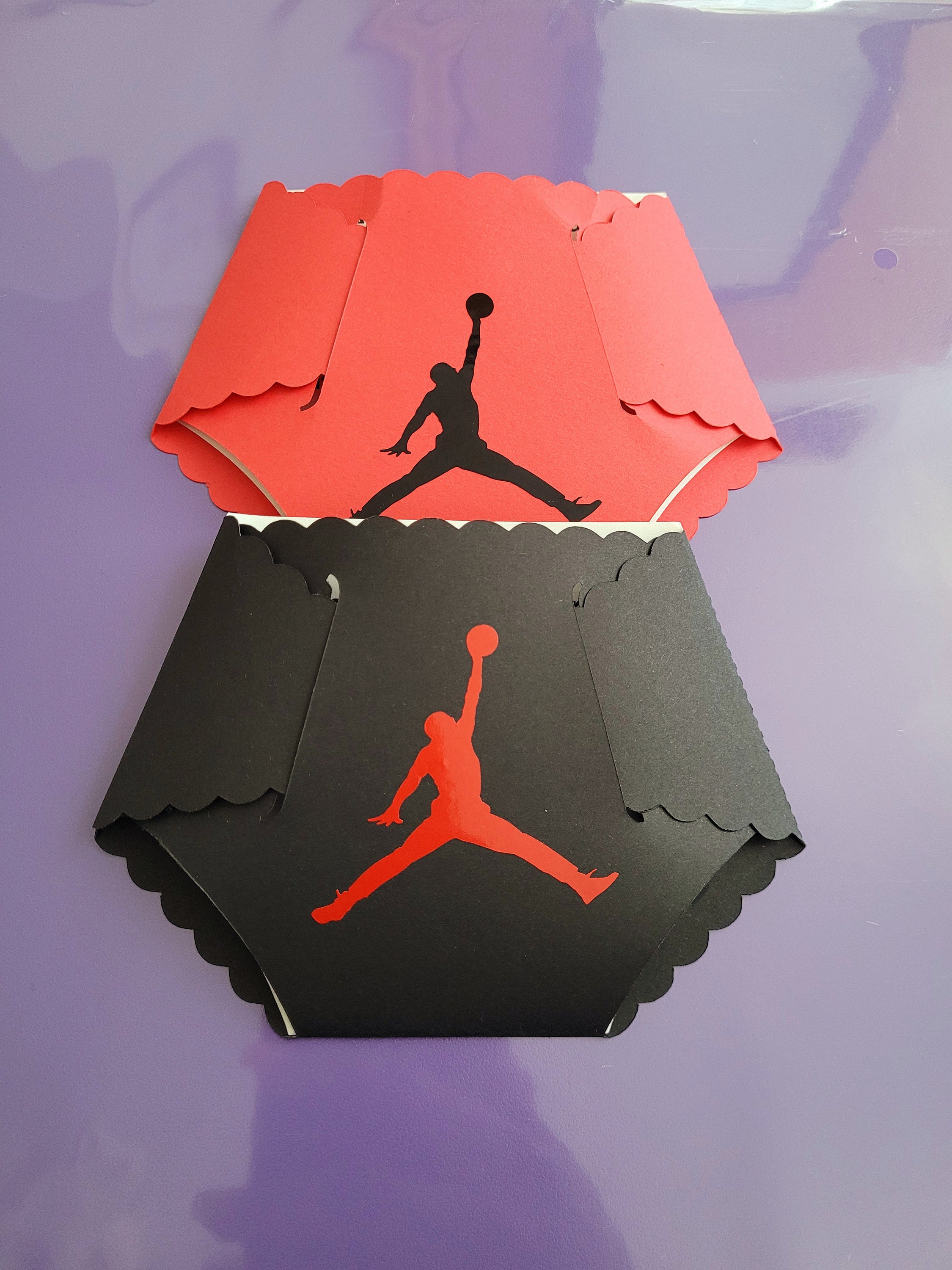 6 Baby Diaper Invitations-jordan Baby Shower-jumpman Invite-jumpman ...