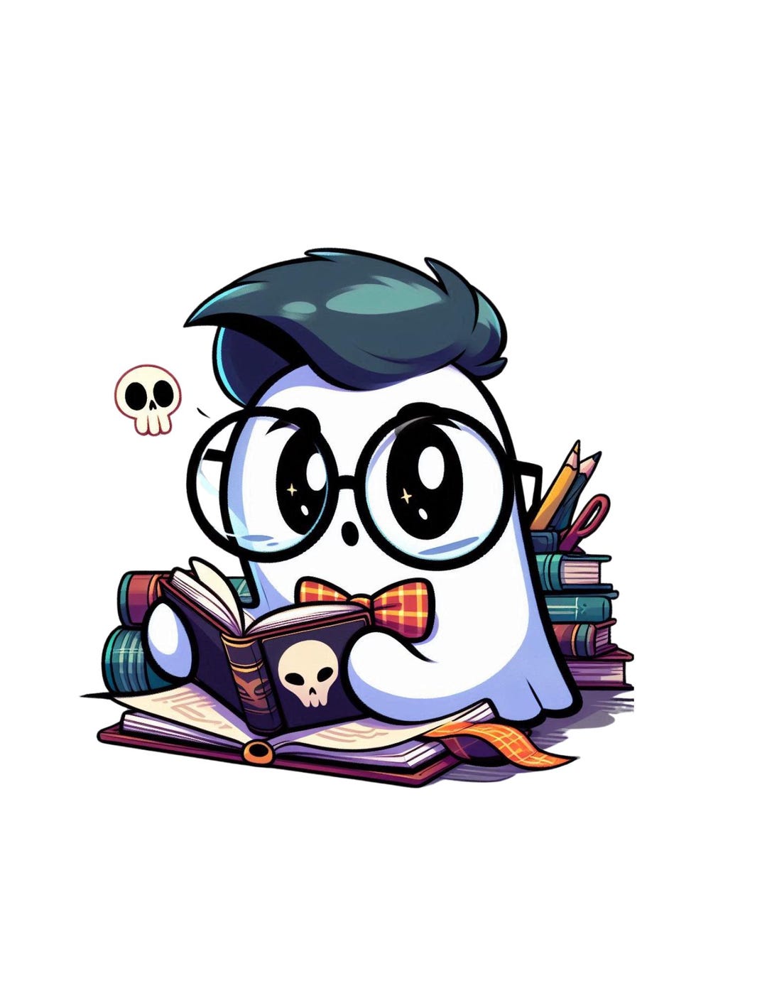 Nerdy Ghost Png-wizard Ghost Png-halloween Png-halloween Clipart-spooky ...