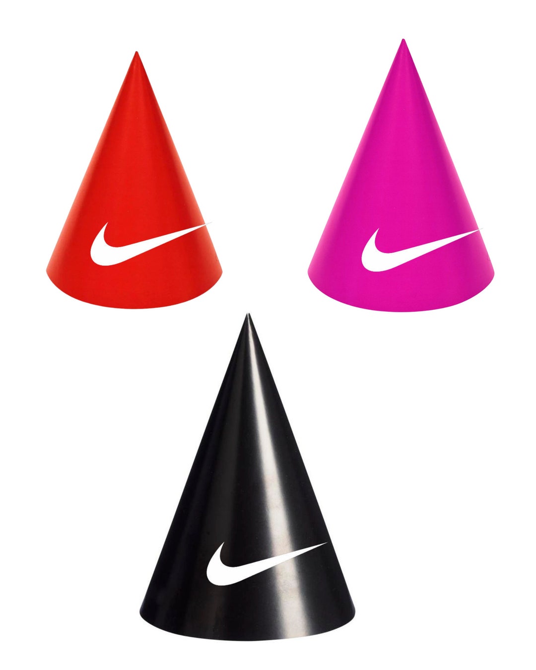 6 Pack Paper Party Hats-swoosh Birthday-sneaker Ball-swoosh Party ...