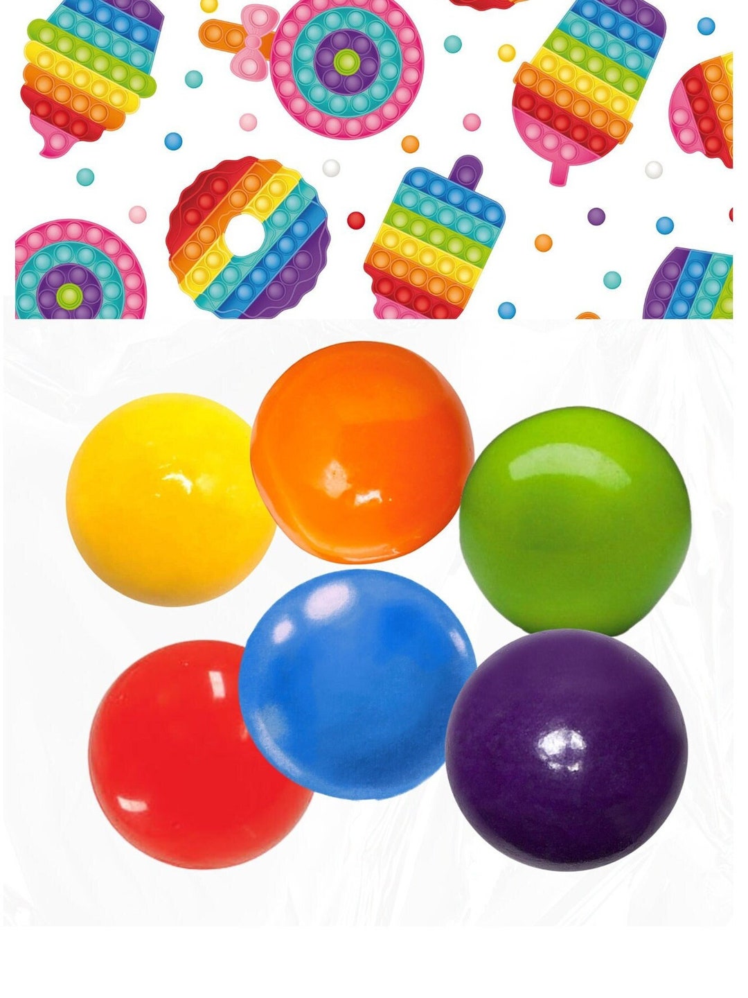 Set of 6 Gumball Party Favors-popit Birthday-pop-it-fidget Birthday ...