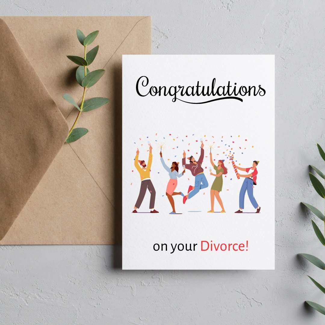 Congratulations on Your Divorce Greeting Card/divorce Card/breakup Gift ...