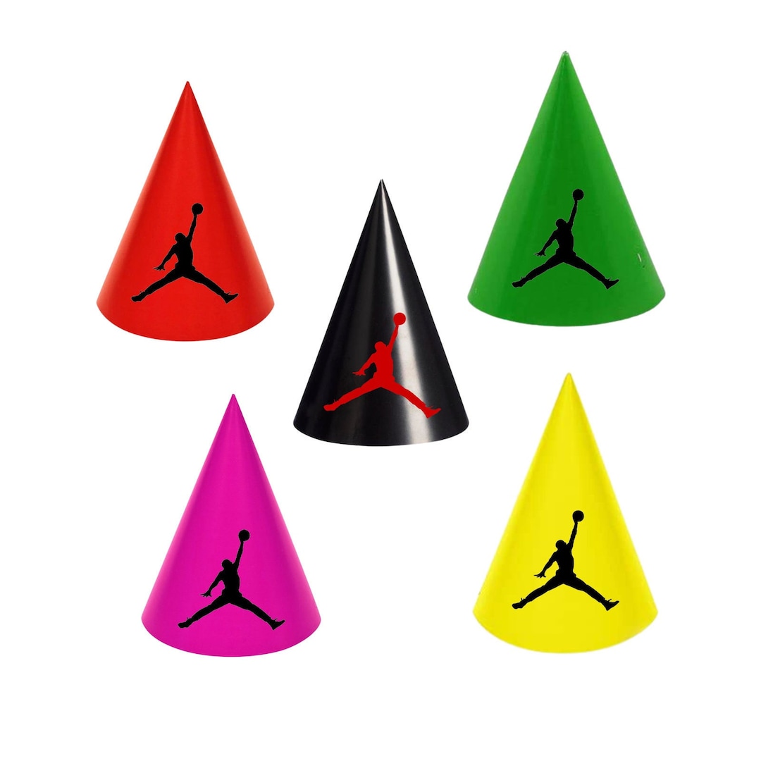 6 Pack Paper Party Hats-jumpman Birthday-jumpman Party-jumpman Theme ...
