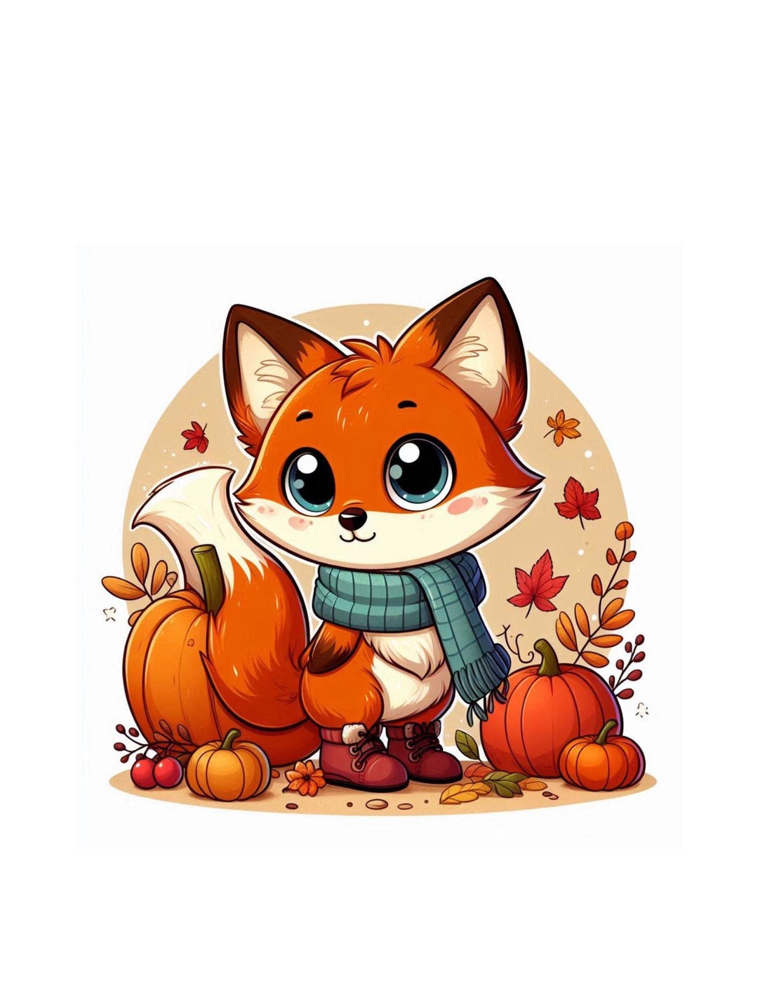 Fall Fox Clipart Png-cute Fall Ghost Png-sublimation Fall Designs-fox ...