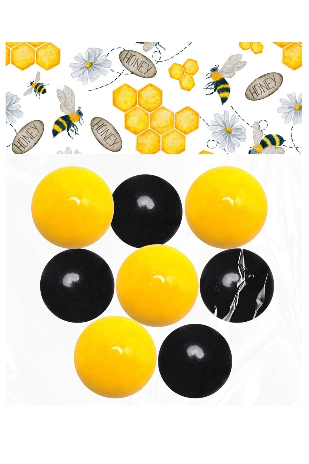 Set of 6 Gumball Party Favors-bee Party Favors-bee Favors-bee Birthday ...