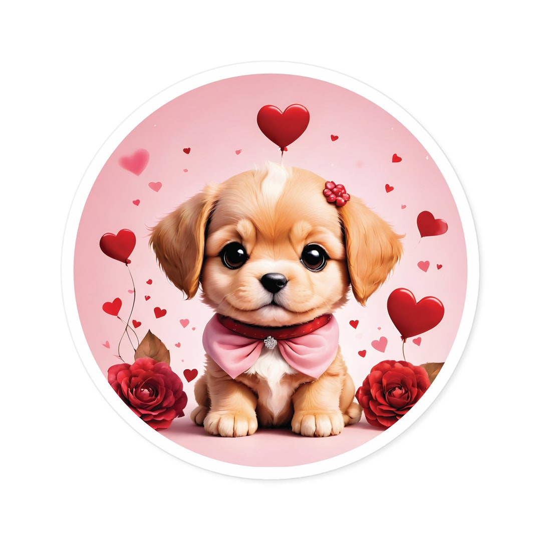 Cute Chibi Puppy - Vinyl Sticker, Premium Vinyl, Coated / Laminated ...
