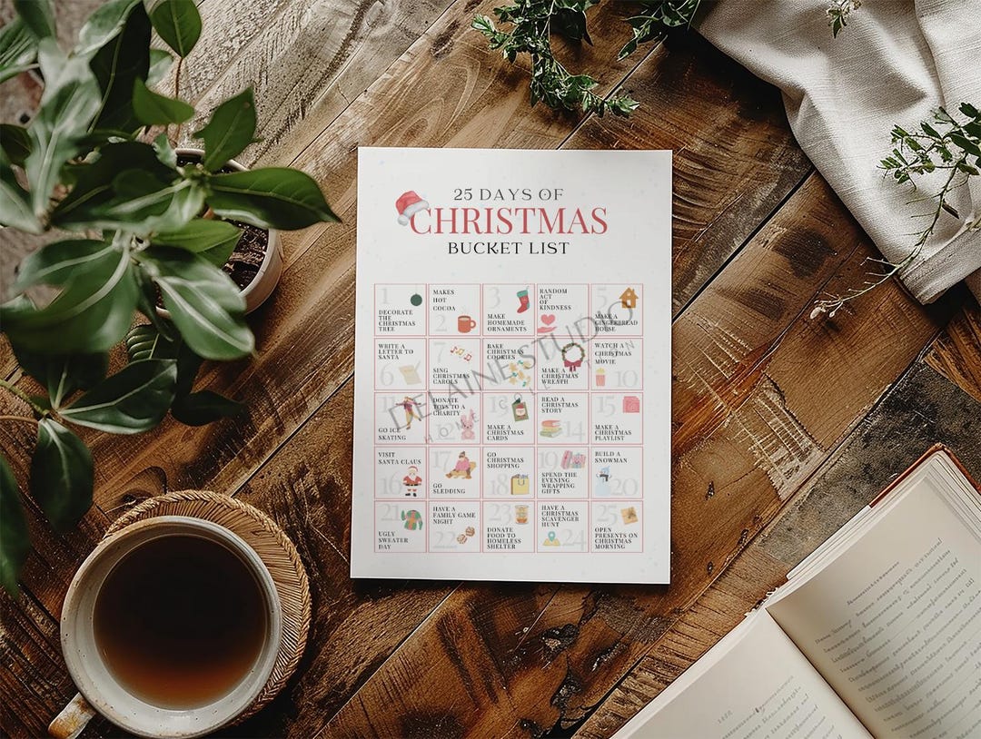 Christmas Bucket List | 25 Days of Holiday Activities (digital Download ...