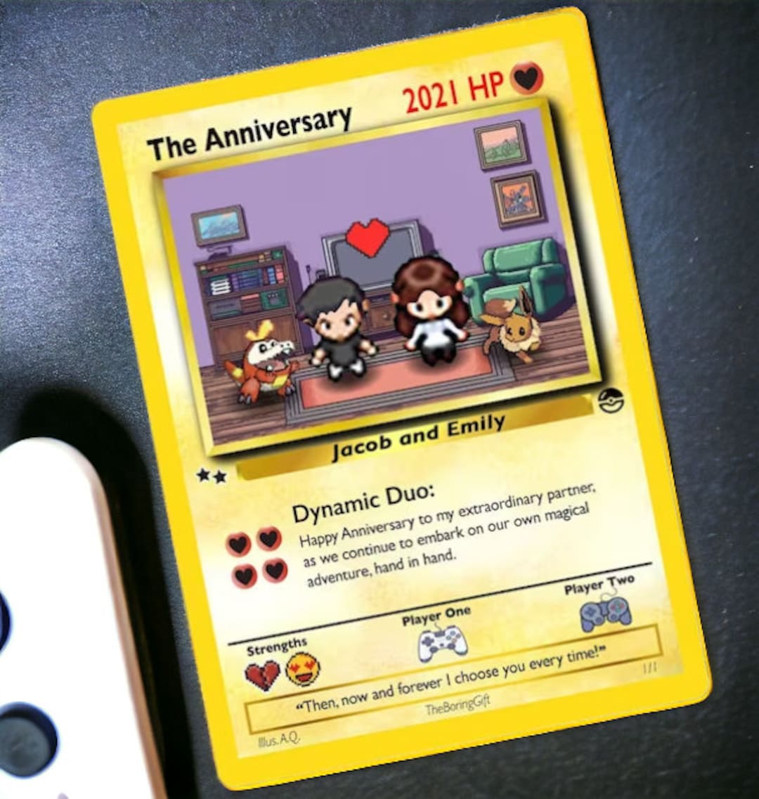 Custom Anniversary Pokemon Card Gift for Him or Her, Wedding or Valentine Card - Etsy