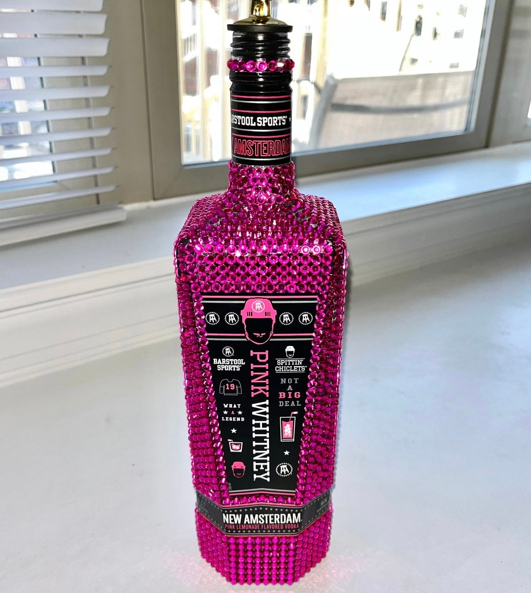 Pink Whitney Hand-placed Gems Bottle alcohol Not Included - Etsy