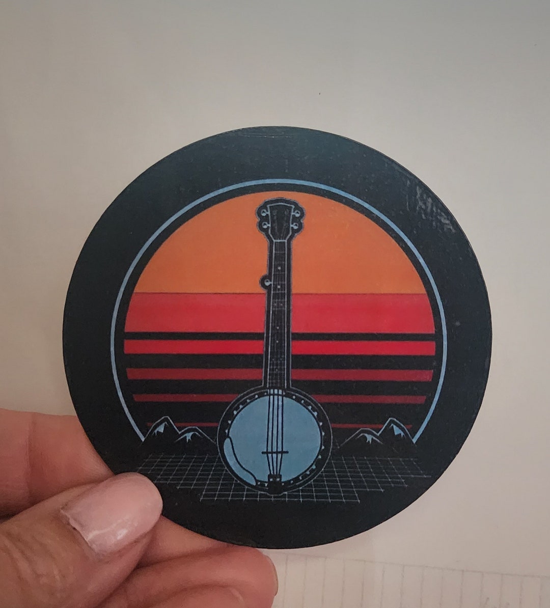 Banjo Sticker | Bluegrass Sticker Custom Stickers | Music Sticker ...