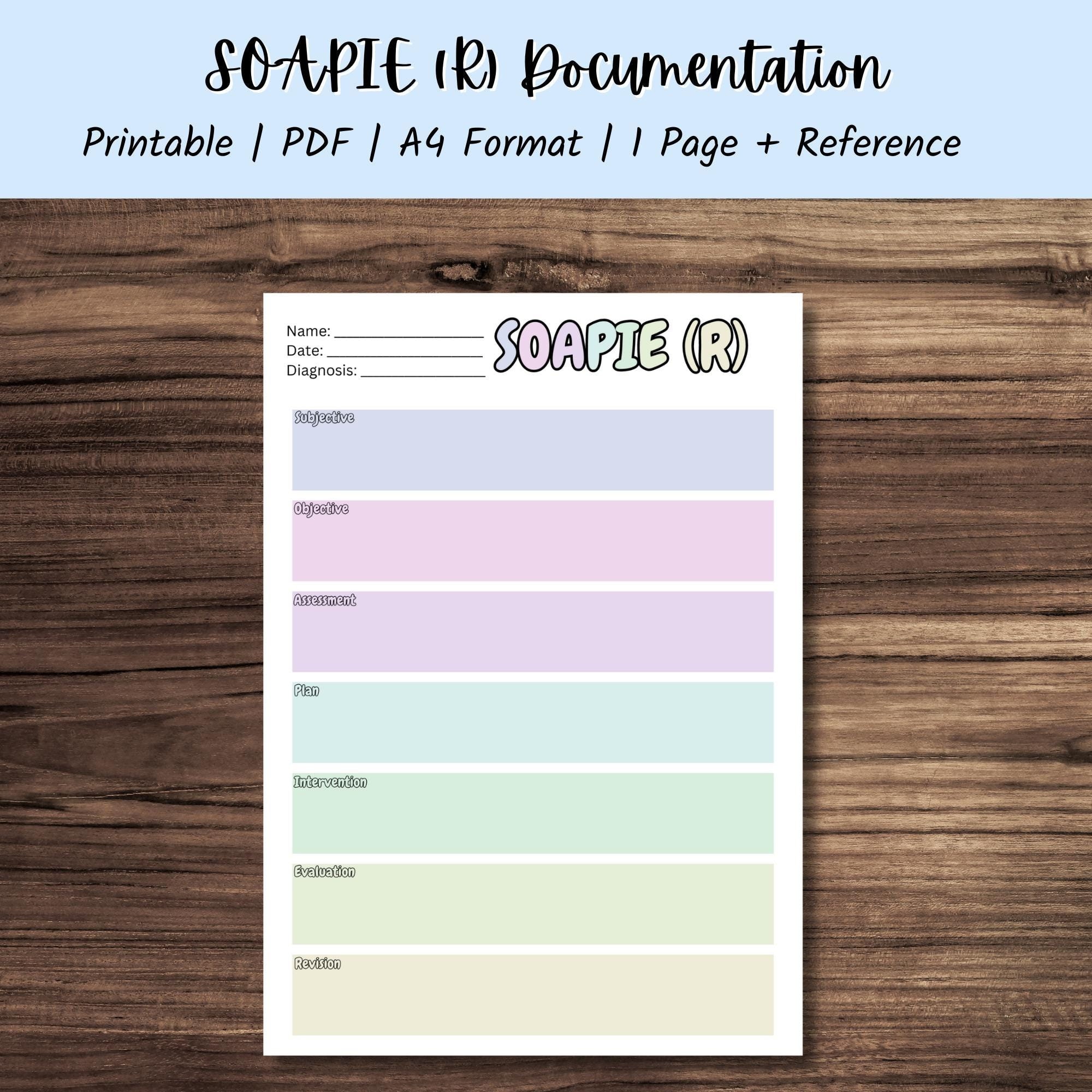 SOAPIE (R) Documentation Template and Reference Guide - Etsy