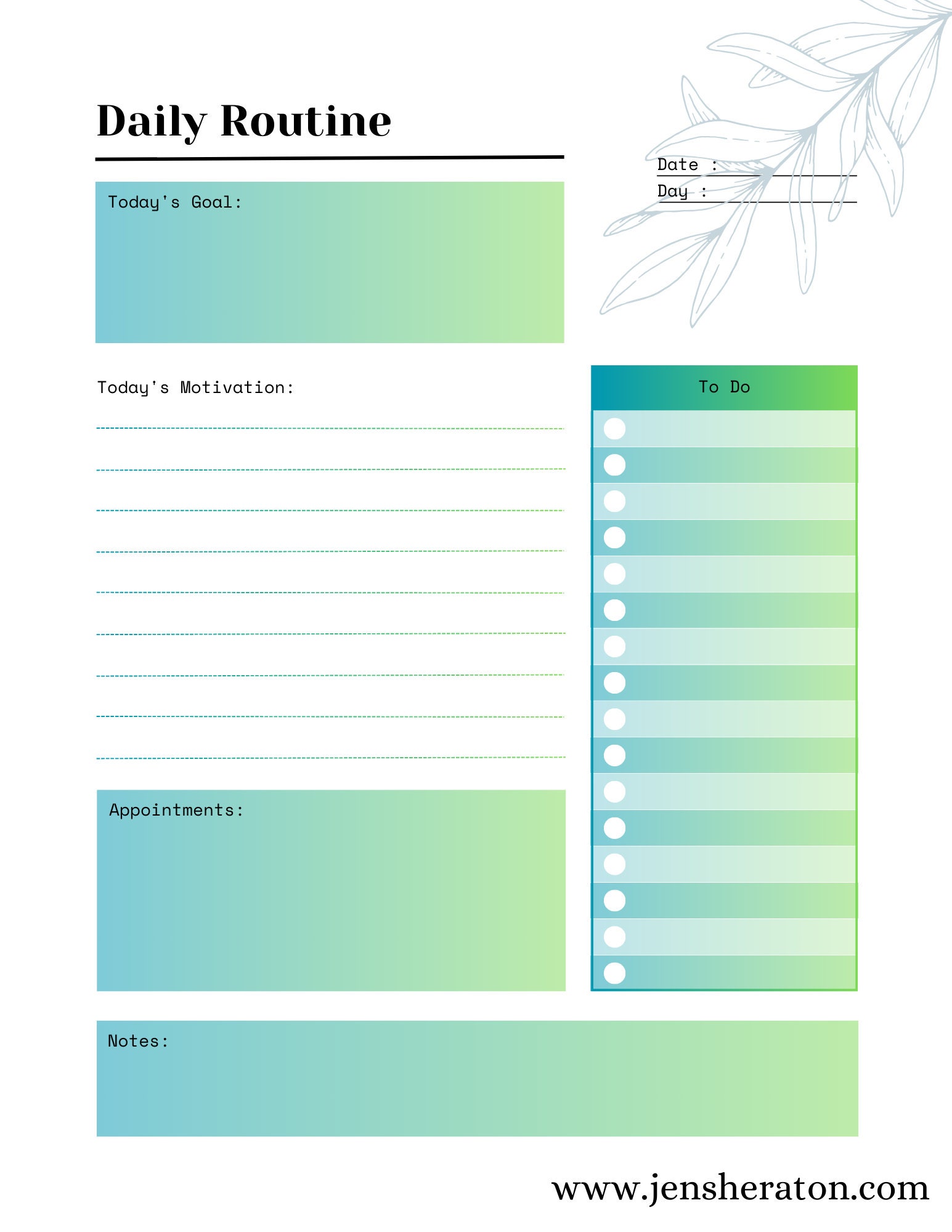 Daily Wellness Planner Printable to Help You Track Your Daily Habits ...