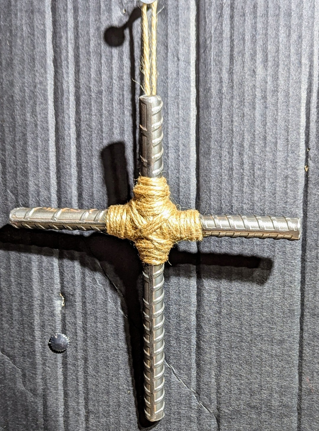 Hanging Rebar Cross Decor - Etsy