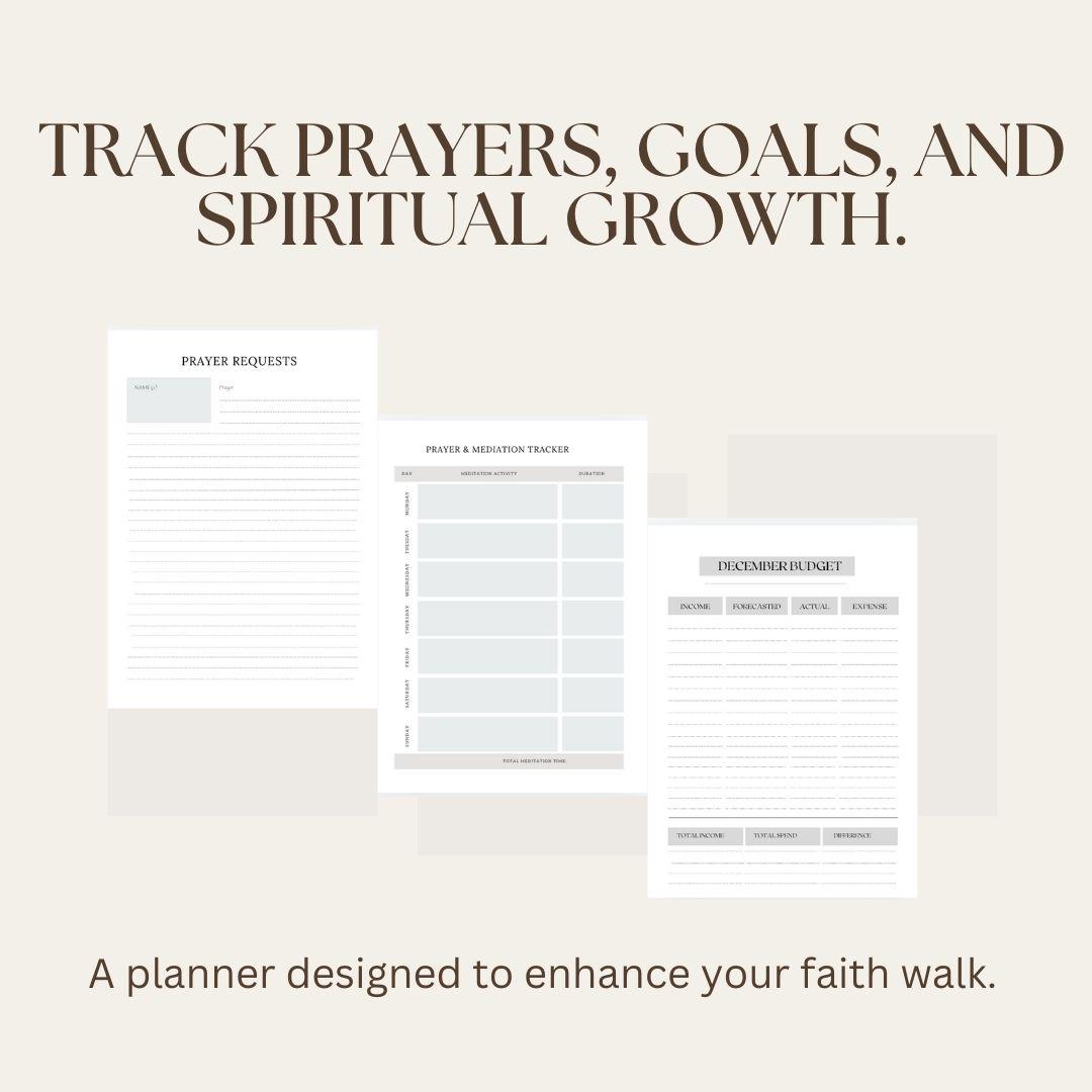 Faith & Growth Planner:track Prayers, Scriptures, and Spiritual ...