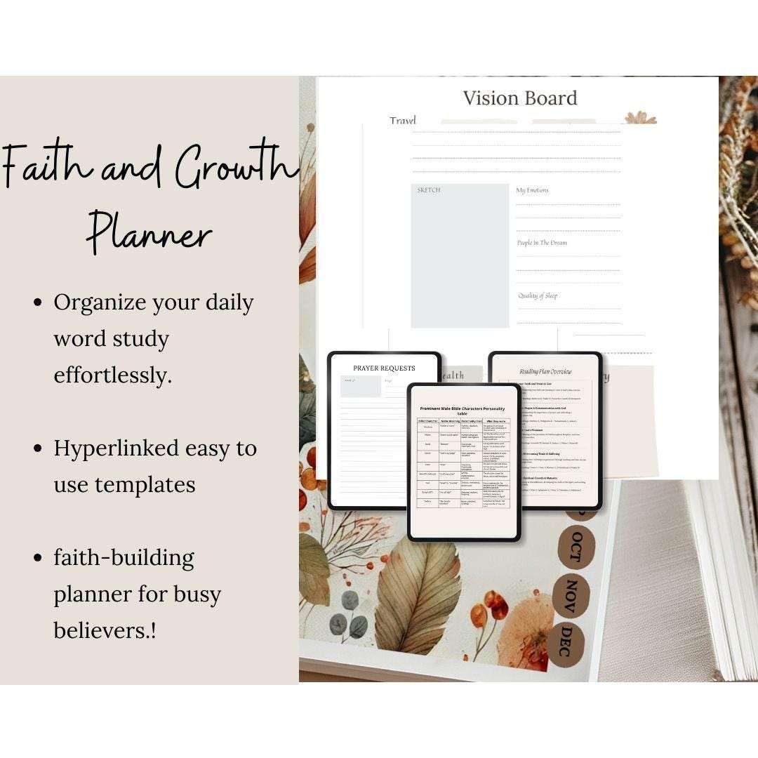 Faith & Growth Planner:track Prayers, Scriptures, and Spiritual ...