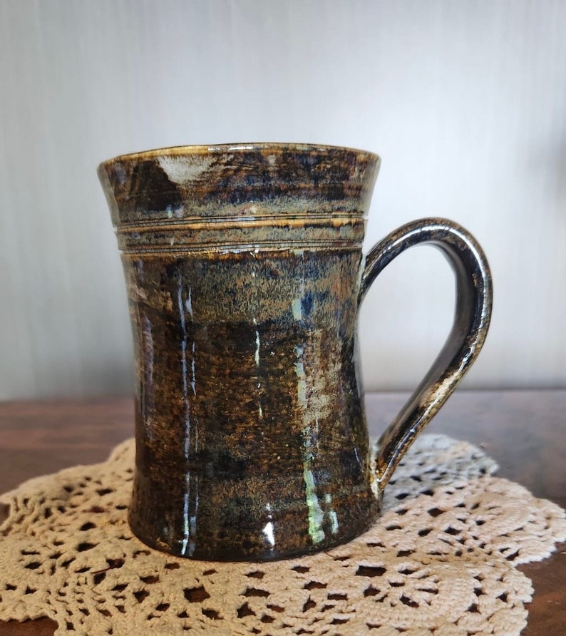 Rustic Brown Pottery Mug - Etsy