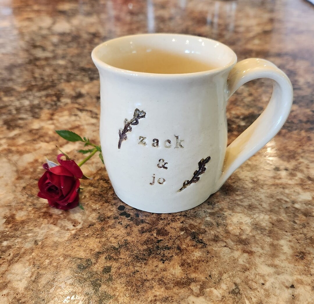 Personalized Wedding Mug, Custom Made With Your Names, Handmade Pottery ...