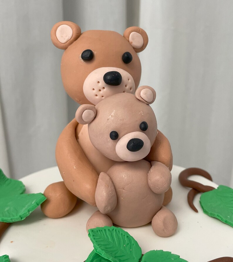 Teddy Bear Fondant Cake Topper, Baby Shower Teddy Bear Cake Topper ...