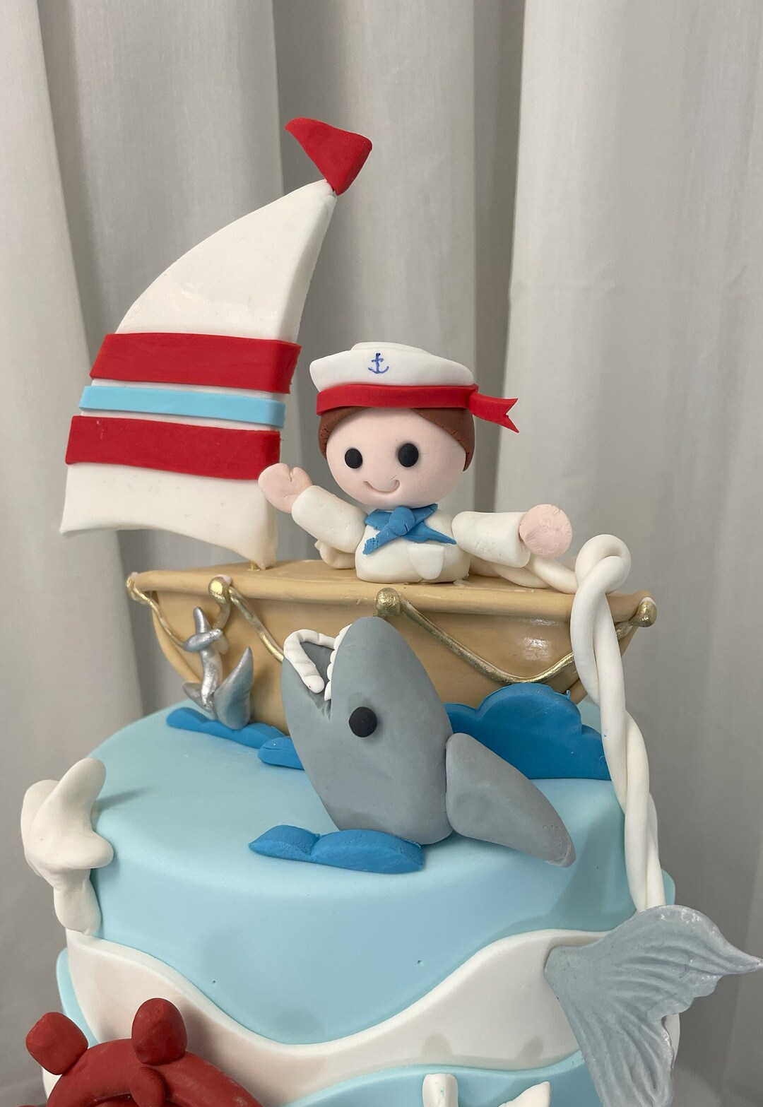 Boat Fondant Cake Topper - Etsy