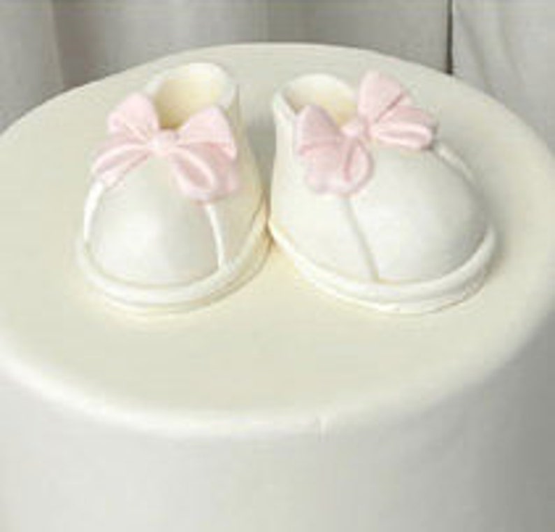 Baby Shoes, Baby Booties Fondant Cake Topper for Baby Shower - Etsy