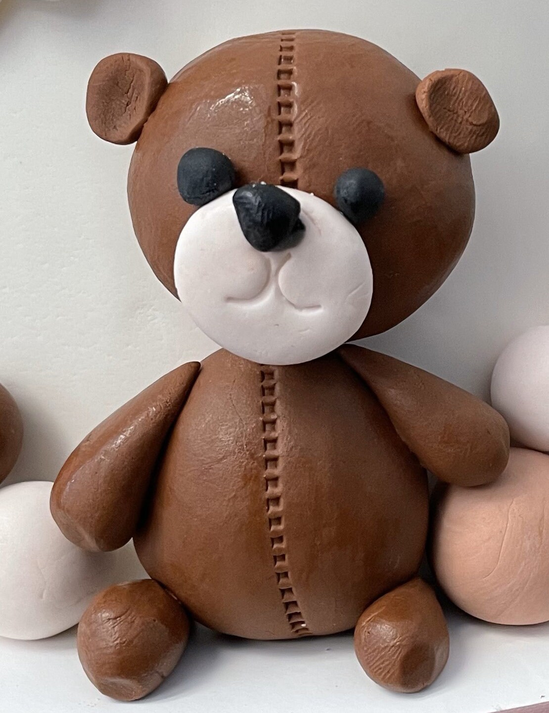 Teddy Bear Fondant Cake Topper, Birthday Teddy Bear Cake Topper, Cute ...