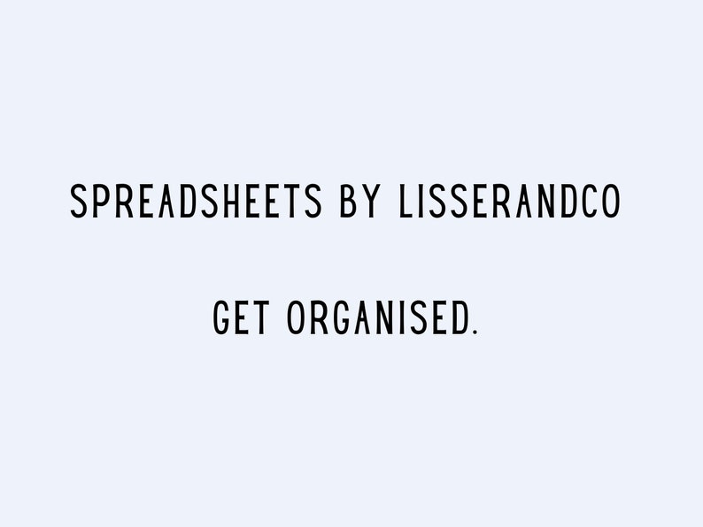 Weekly Planner Spreadsheet & Printable, Minimalist Weekly Schedule ...