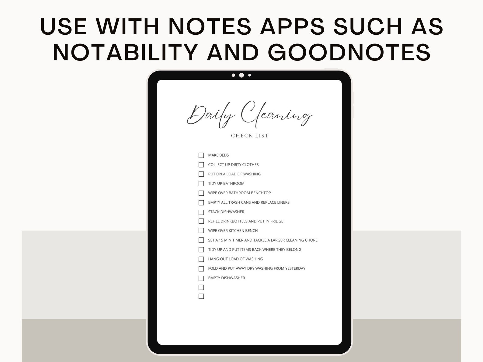 Minimalist Cleaning Checklist Spreadsheet , Excel Daily Cleaning ...