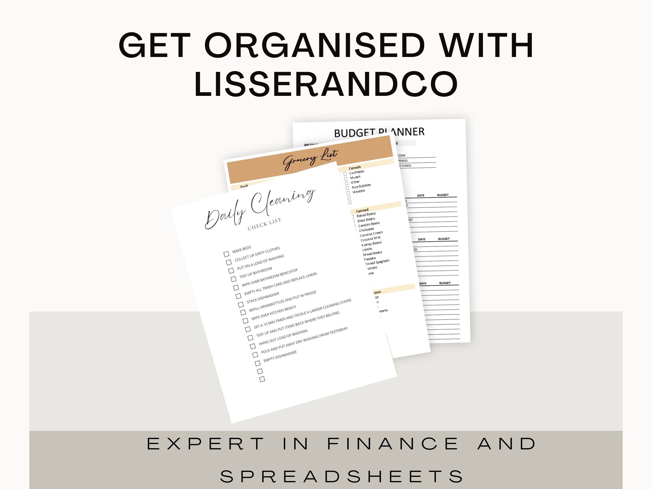 Minimalist Cleaning Checklist Spreadsheet , Excel Daily Cleaning ...
