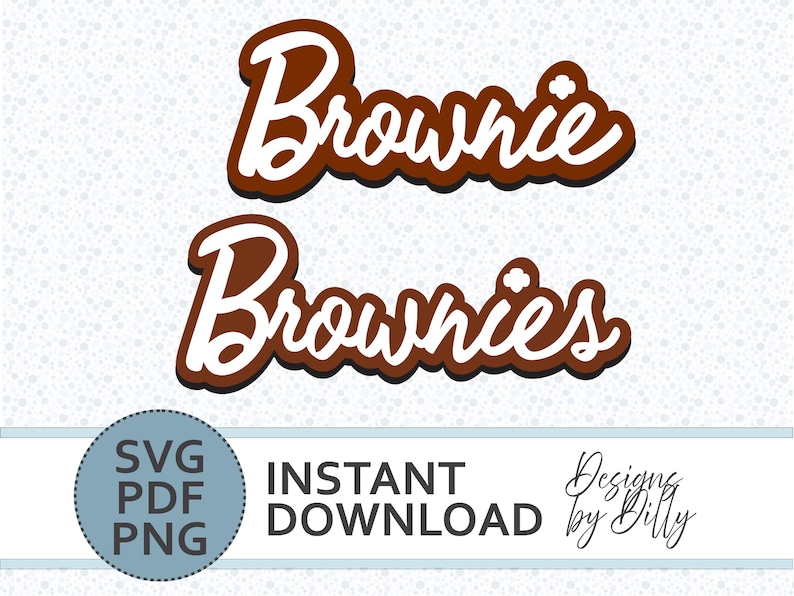 Brownie, Brownies, Girl Scout SVG, PNG, PDF, Digital Download, Barbie ...