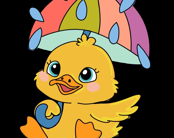 Rainy Day Duck Craft Template - Etsy Canada