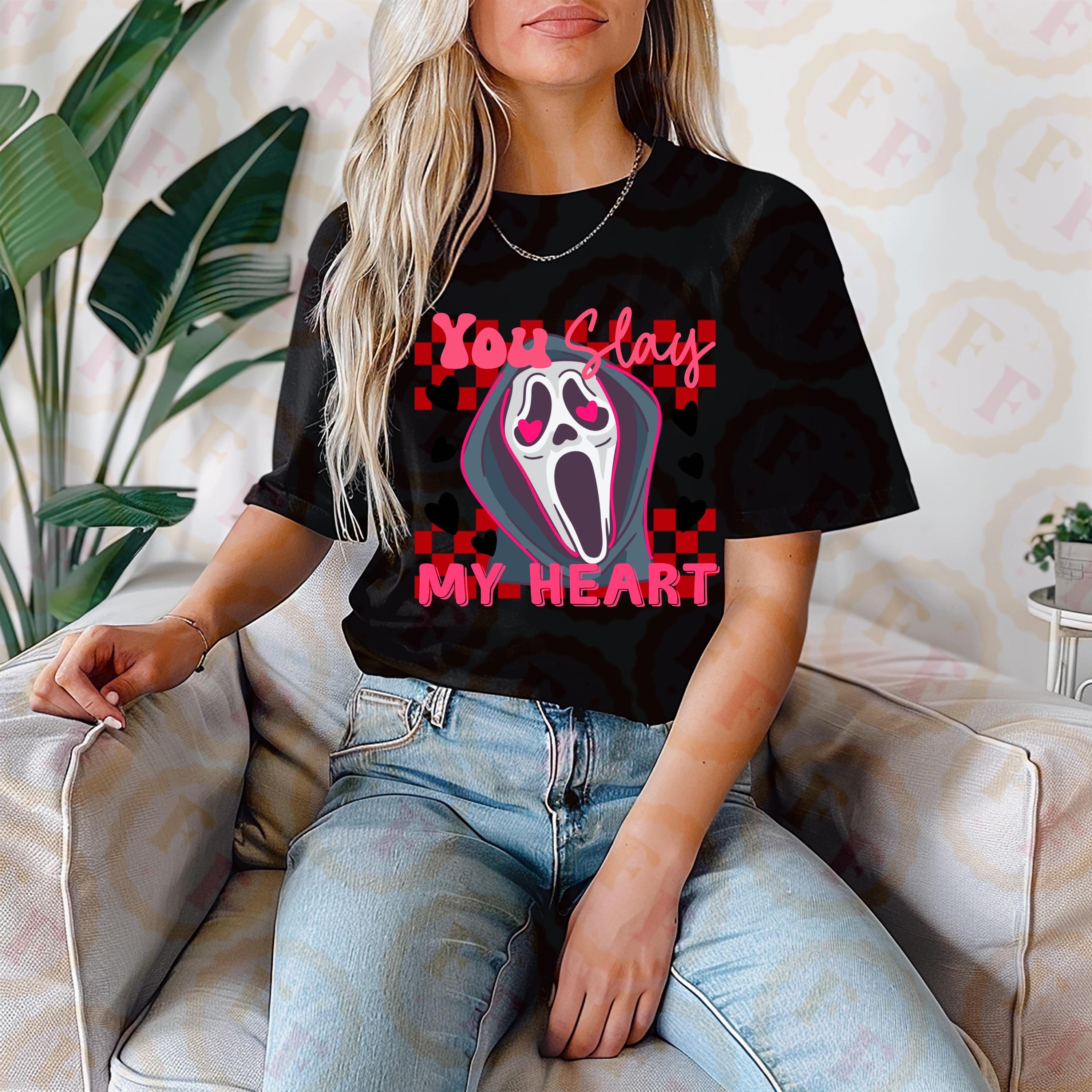 Valentine’s Day Png Horror Scream Scary Dtf Sublimation You Slay My ...