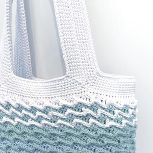 Whispering Waves Tote Bag Crochet Pattern PDF – Textured Bag Design ...