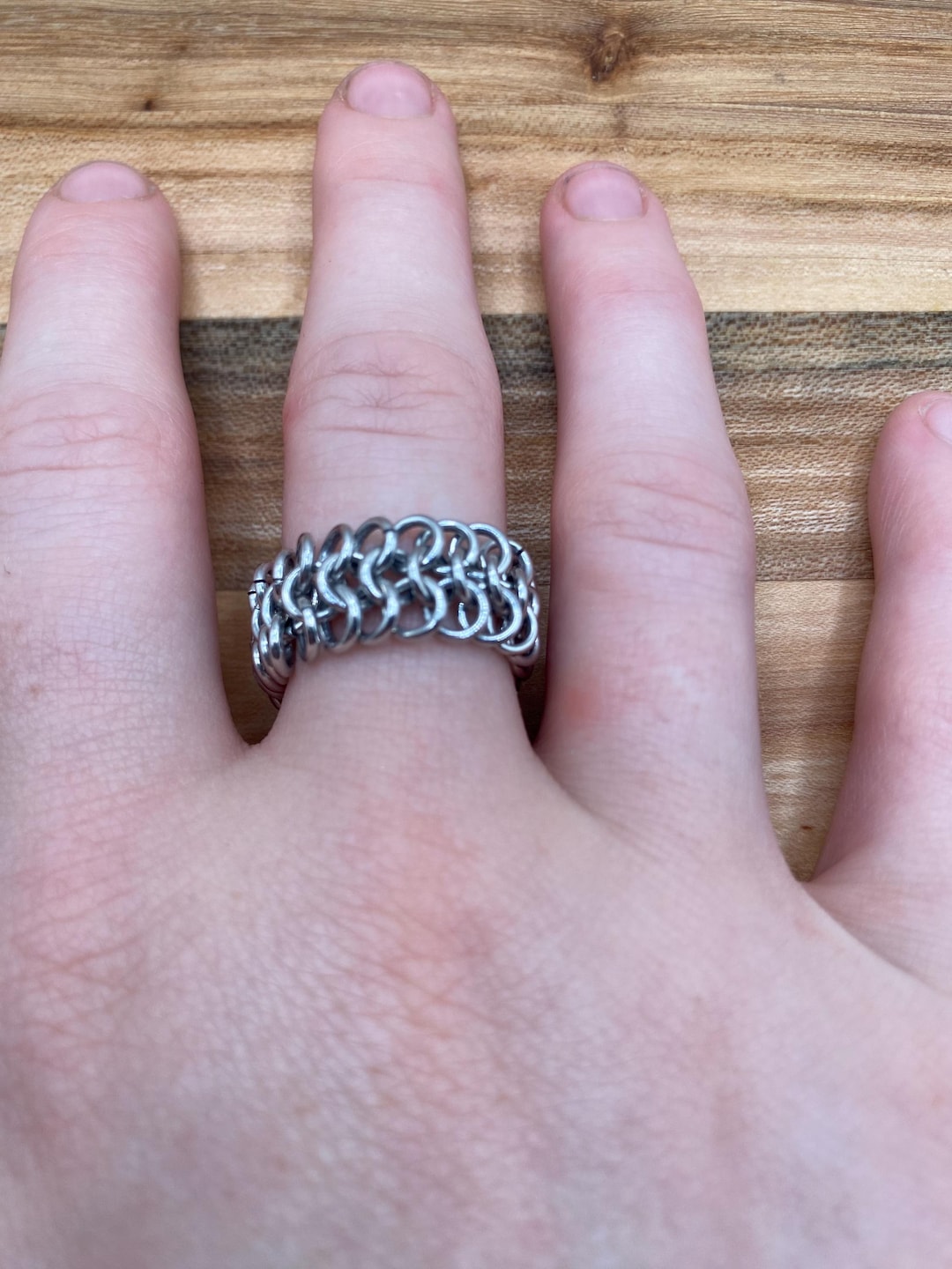 Chainmail Ring Fidget Ring Etsy
