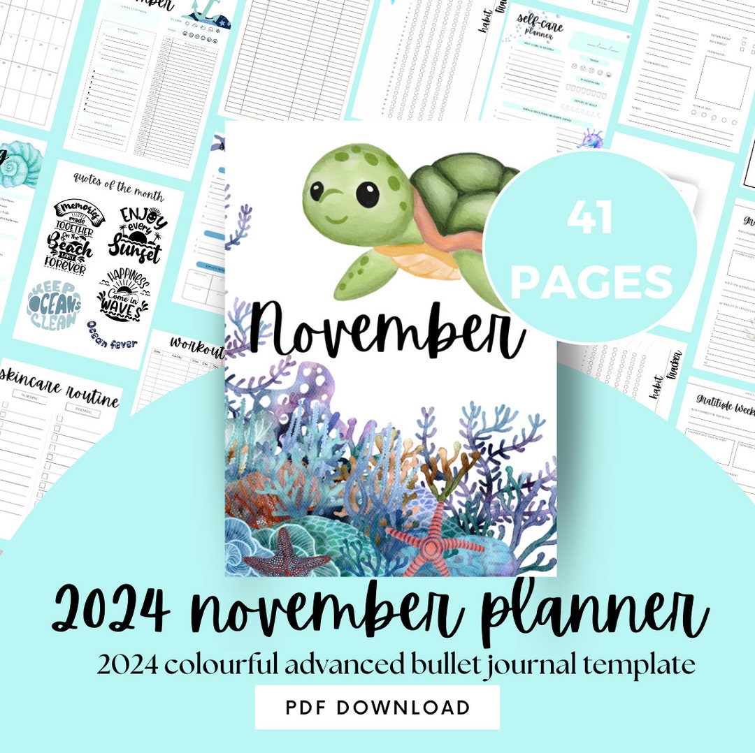 2024 November Planner November Template Bullett Journal Pdf Digital ...