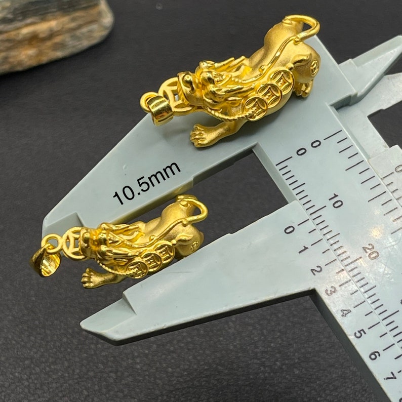 24k Real Gold Exclusive Pixiu Couple Pendants Necklace Anniversary ...