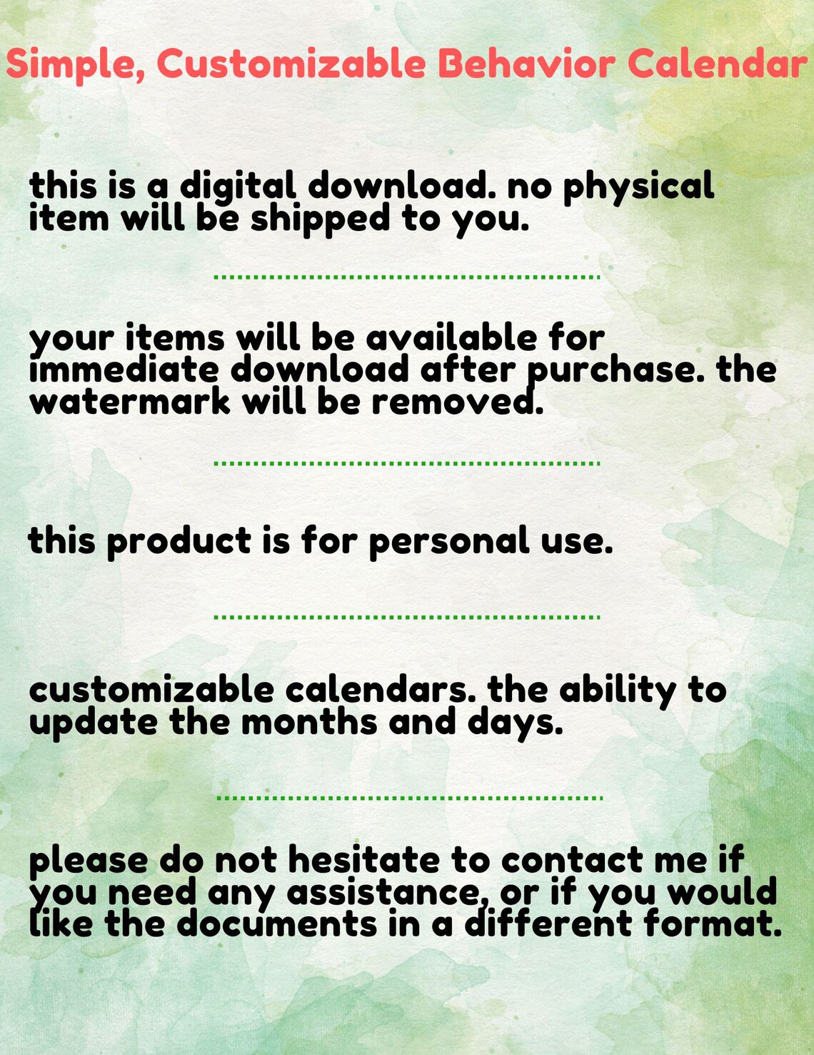 Simple Daily Behavior Chart - Teacher Aid - Elementary Behavior ...