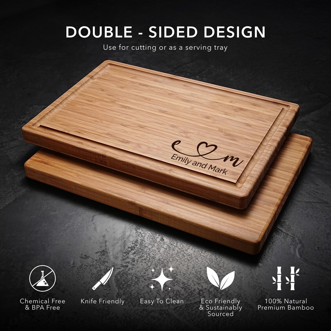 Personalized Wedding Cutting Board, Engagement Gift, Engraved Name ...