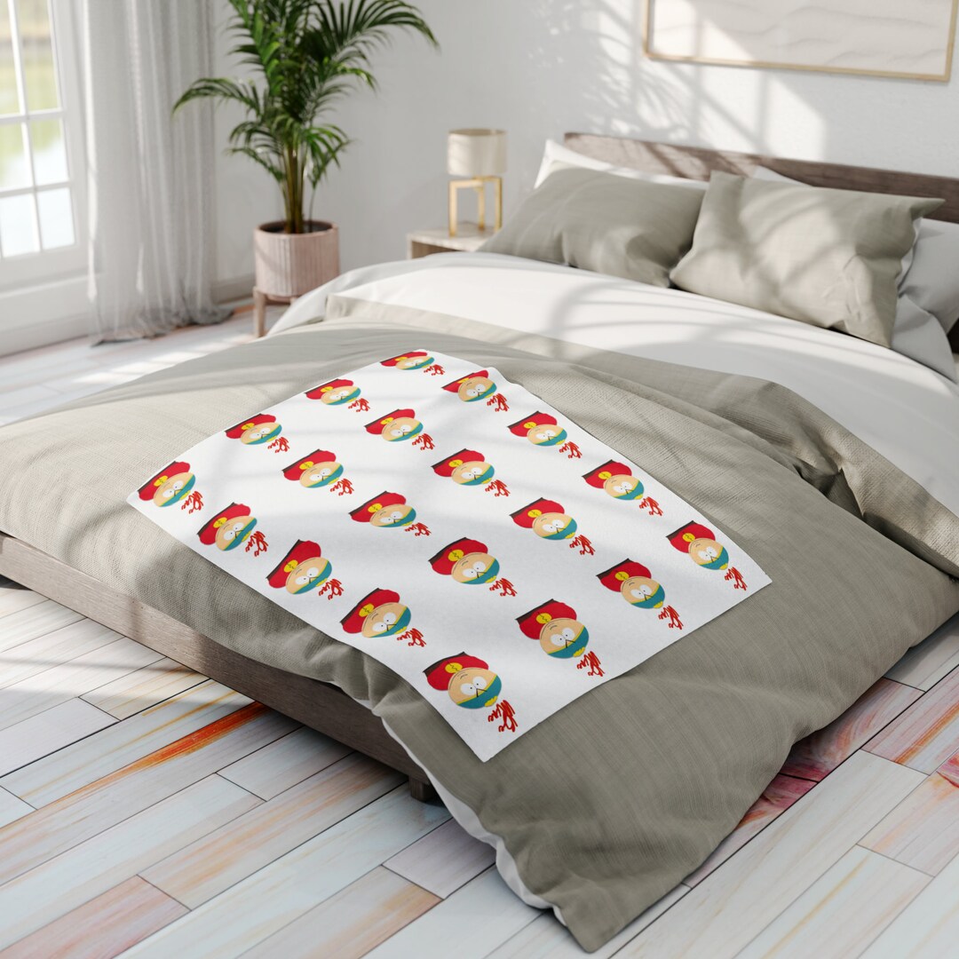 Cartman Fleece Blanket, Be Mine Cartman Funny Blanket, Valentines Day ...