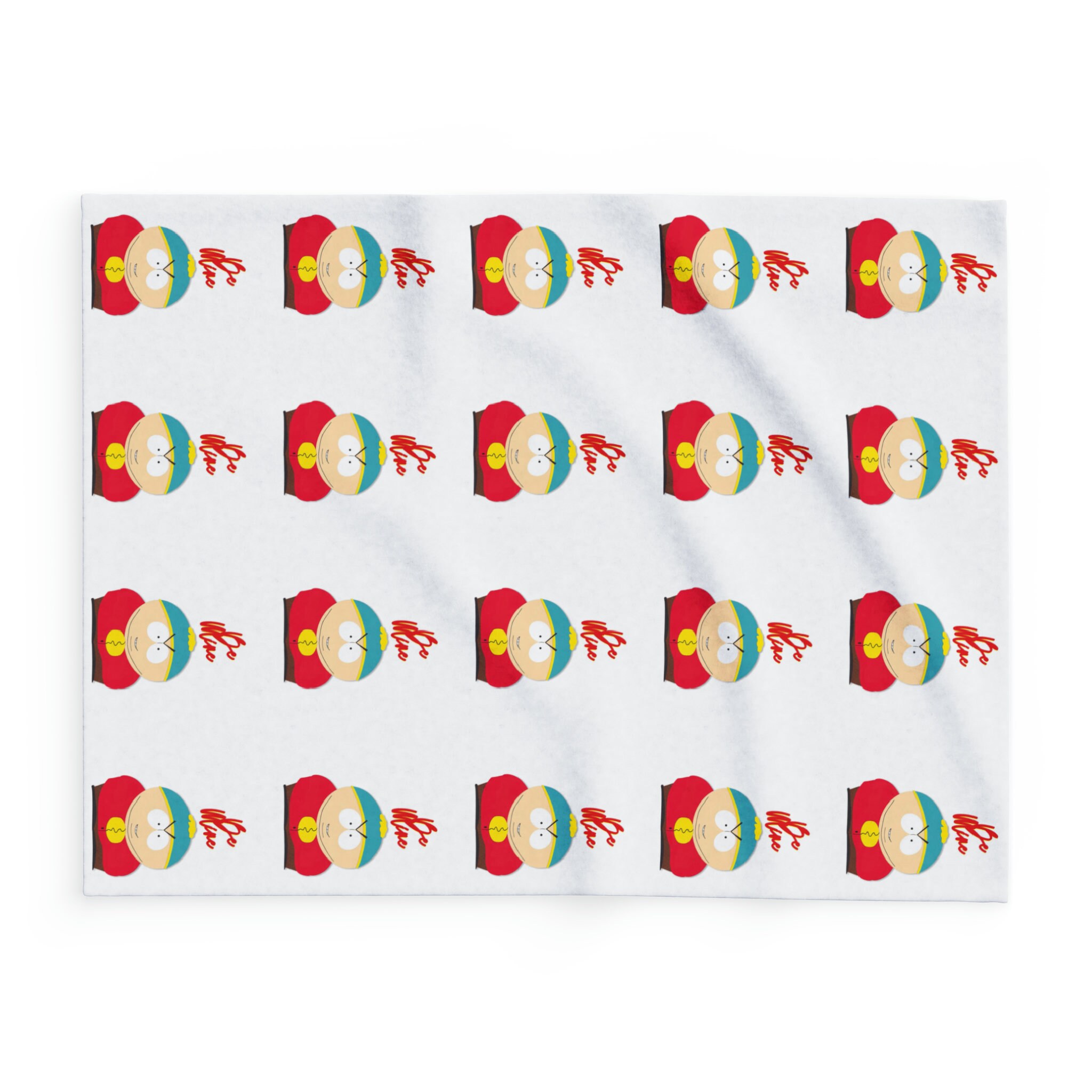 Cartman Fleece Blanket, Be Mine Cartman Funny Blanket, Valentines Day ...
