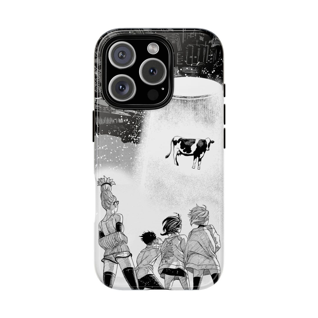 DANDADAN Anime Manga Cow Alien Abduction Spaceship for iPhone 16 15 14 ...